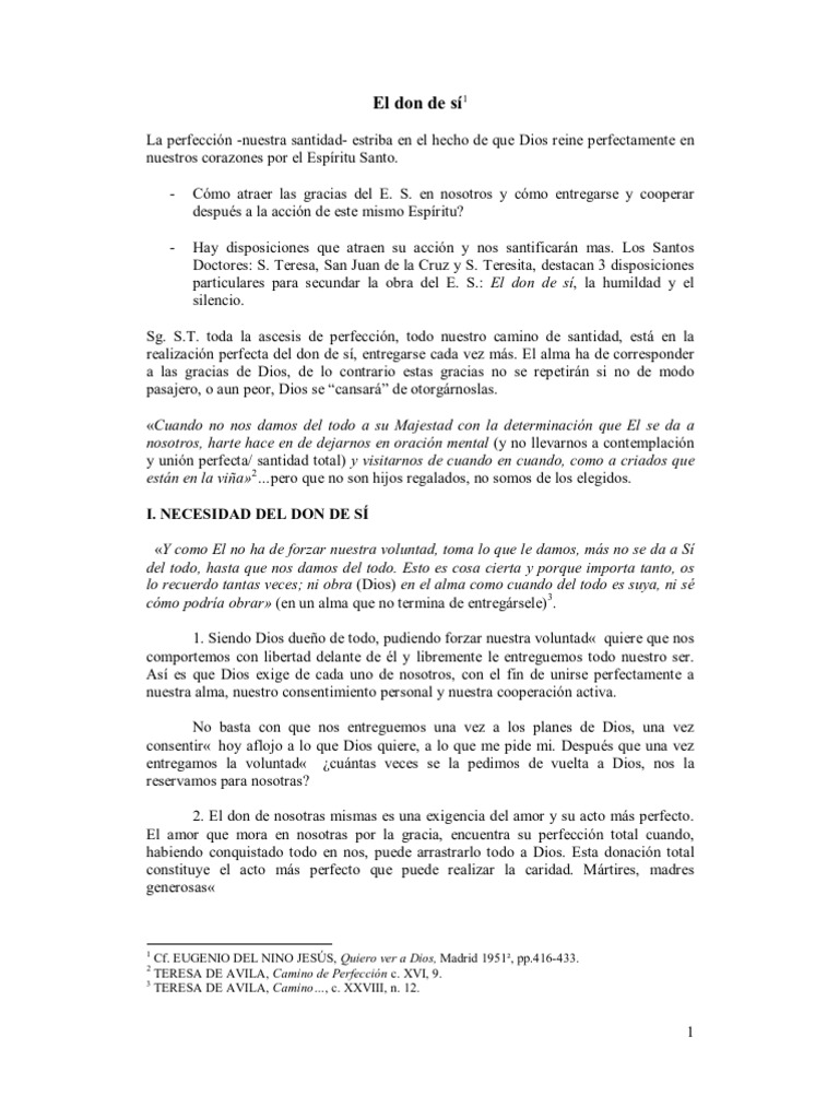 El Don de Sí | PDF | Dios | Amor