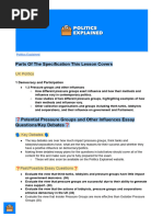 A Level Politics Essay Structure Guide | PDF | Essays | Elections