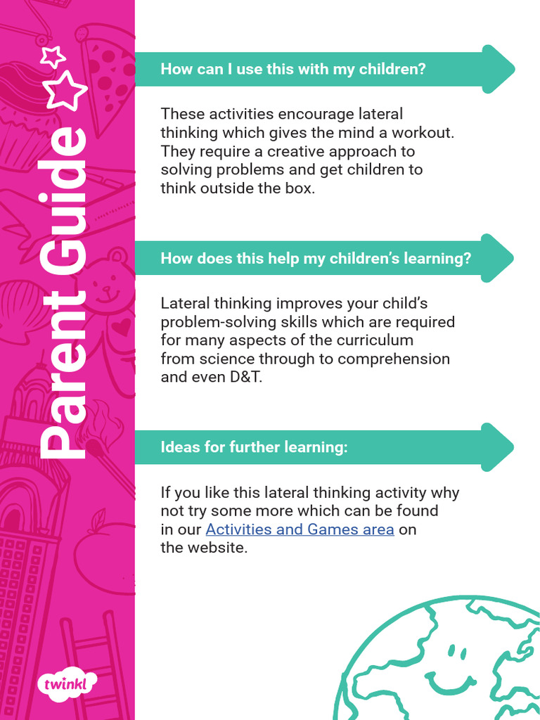 Lateral Thinking Draw Without Lifting Your Pencil | PDF | Thought ...