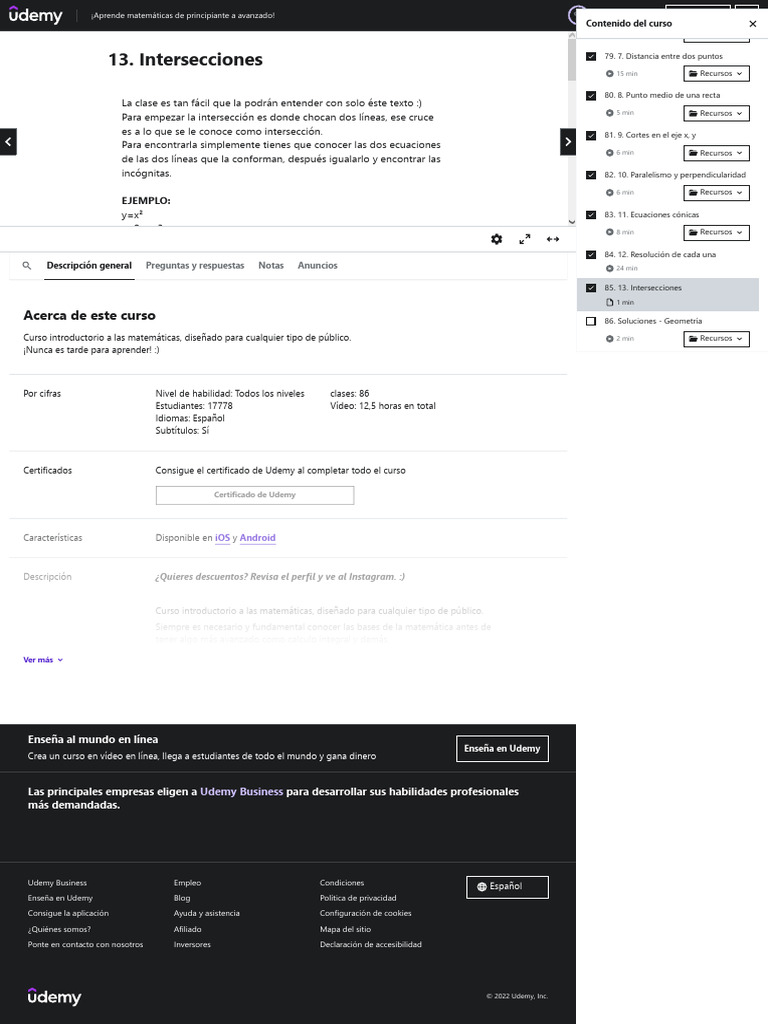 ¡Aprende Matemáticas de Principiante A Avanzado! - Udemy | PDF | Ecuaciones