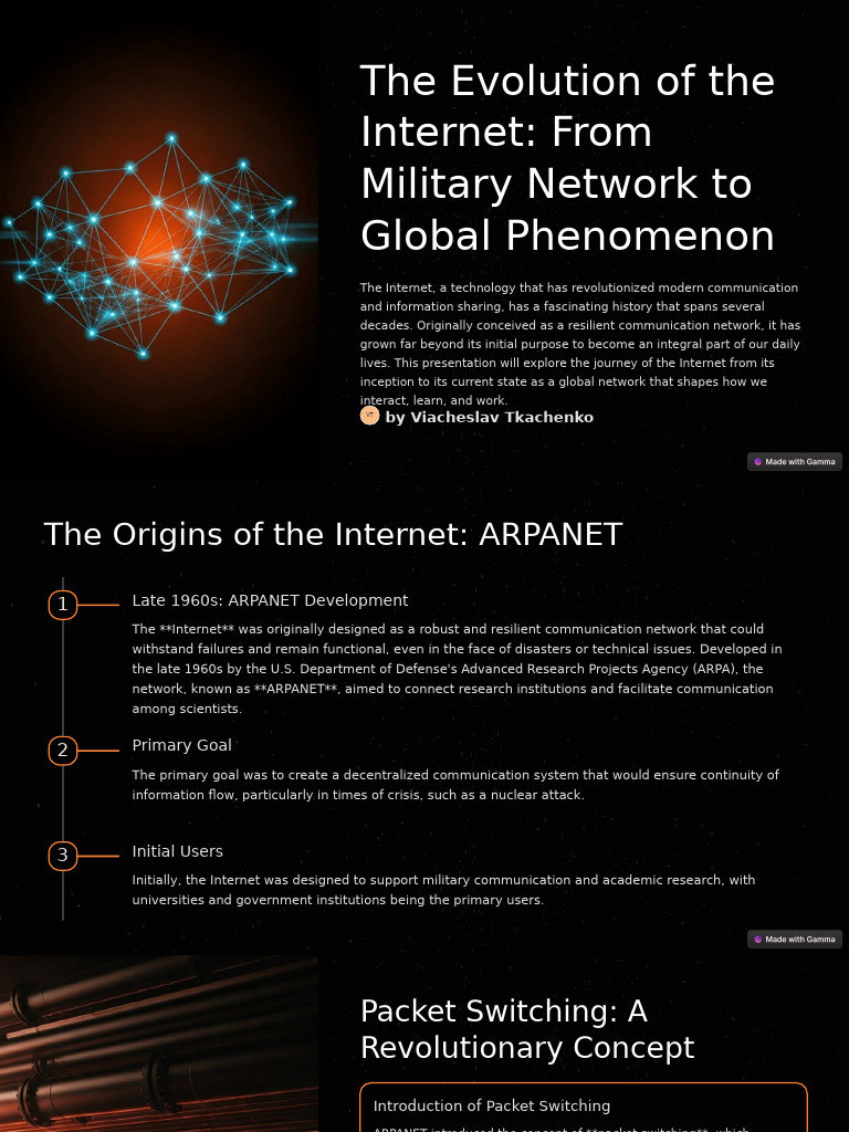 Internet Evolution: ARPANET to Global Web | PDF | Internet | Computer ...