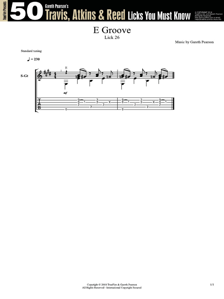 E Groove - Lick 26 | PDF