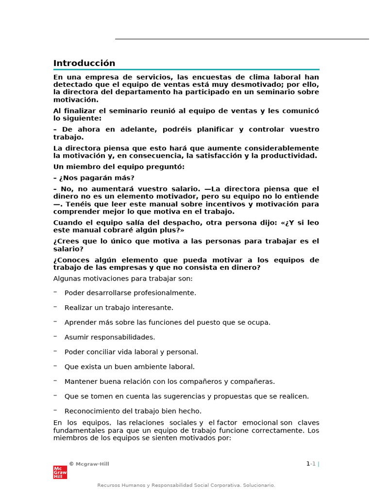 Solu RSC Tema 7 | PDF | Motivación | Motivacional