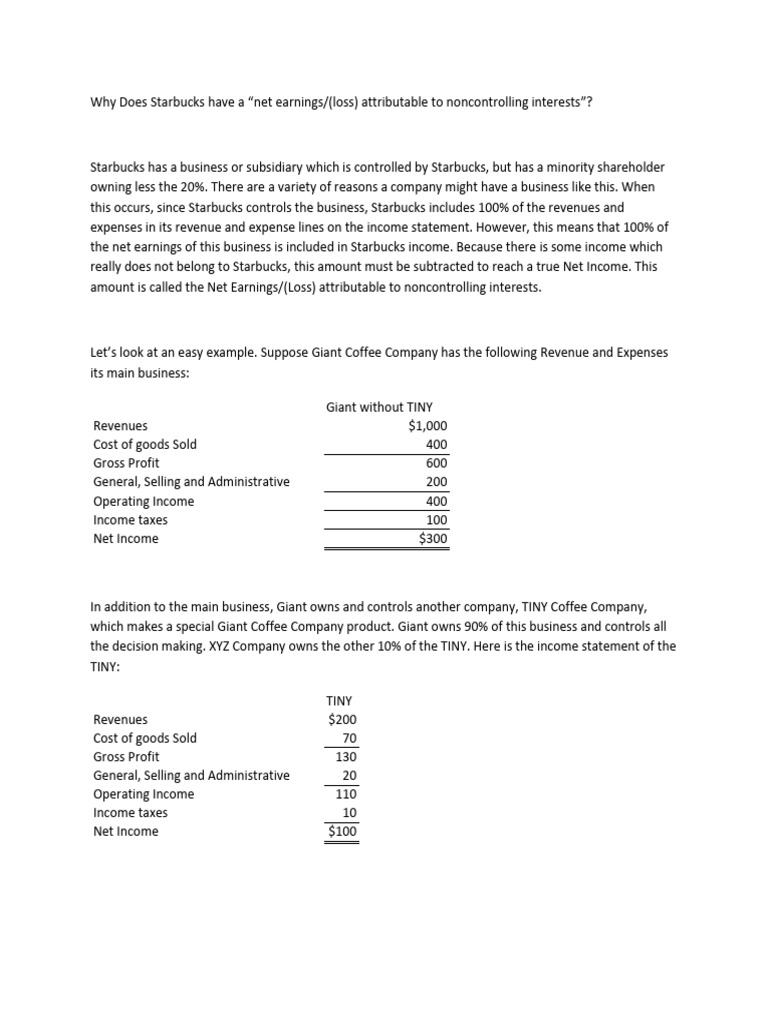 Incomeattributable To Noncontrolling Interests | PDF | Net Income | Income