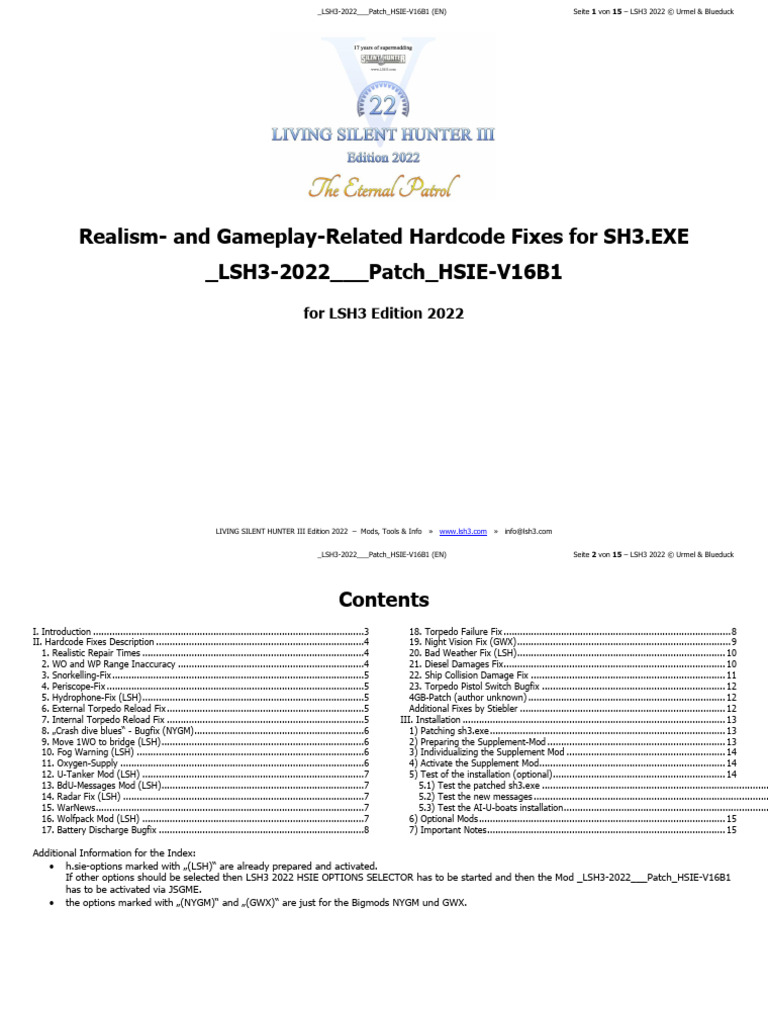 LSH3-2022 Patch HSIE-V16B1 EN | PDF | Computer File | U Boats