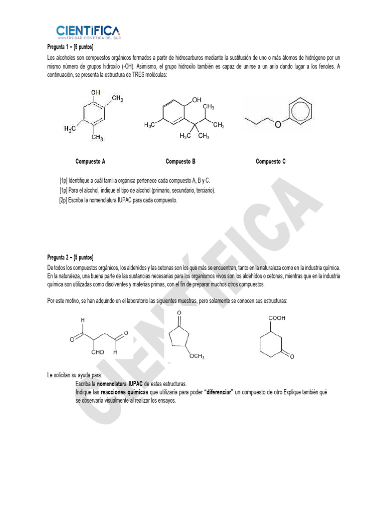 Repaso 12 EC2 | PDF | Química | Química Orgánica