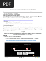 Lab 2-Coulombs Law PhET Simulation Analysis Activity Distance Learning ...