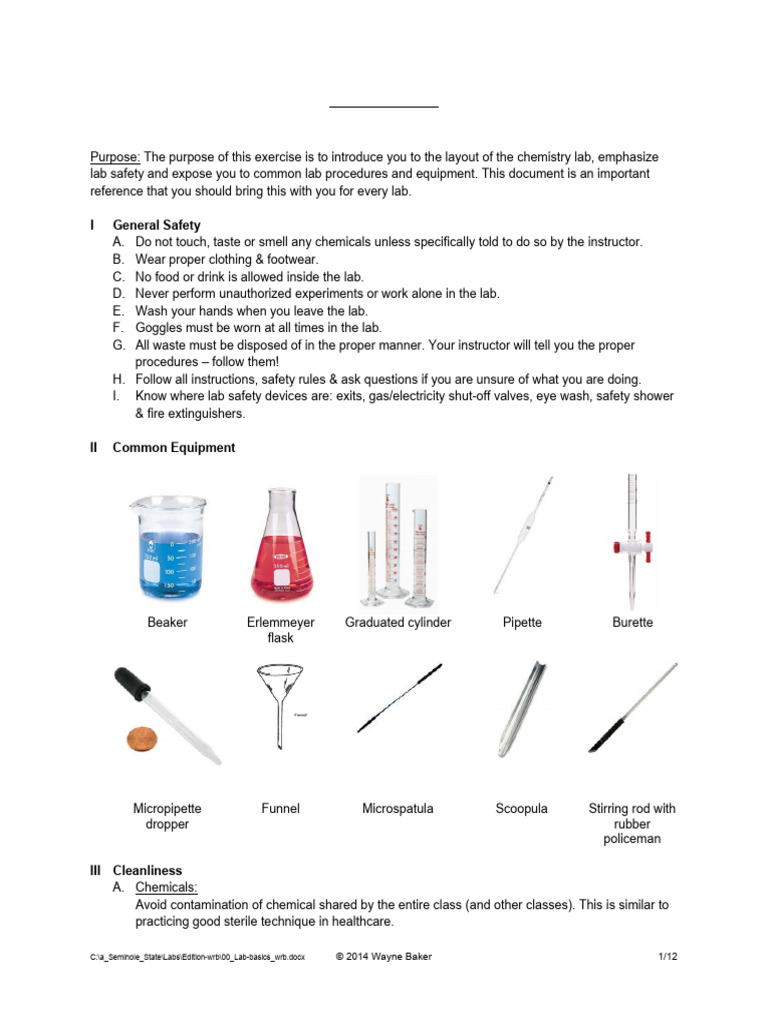 Lab Basics (1) | PDF | Solubility | Filtration