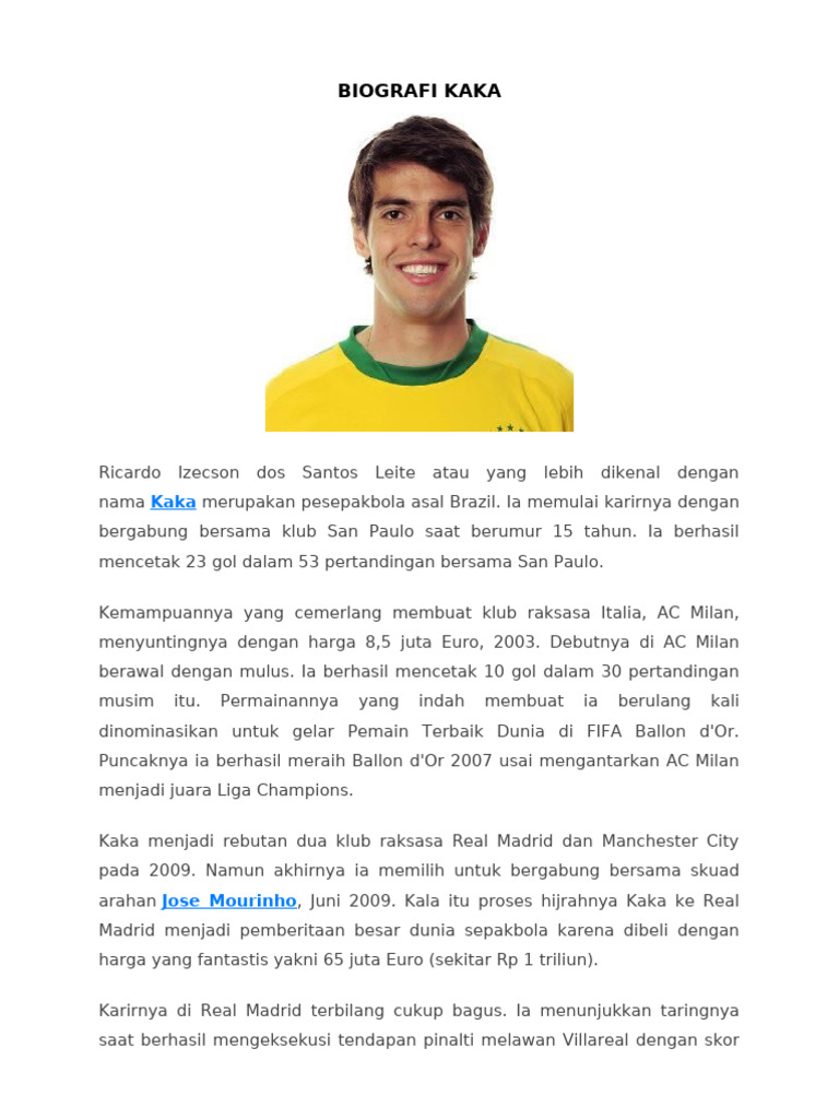 Biografi Kaka | PDF