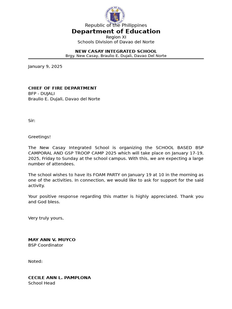 Letter Request for BFP | PDF