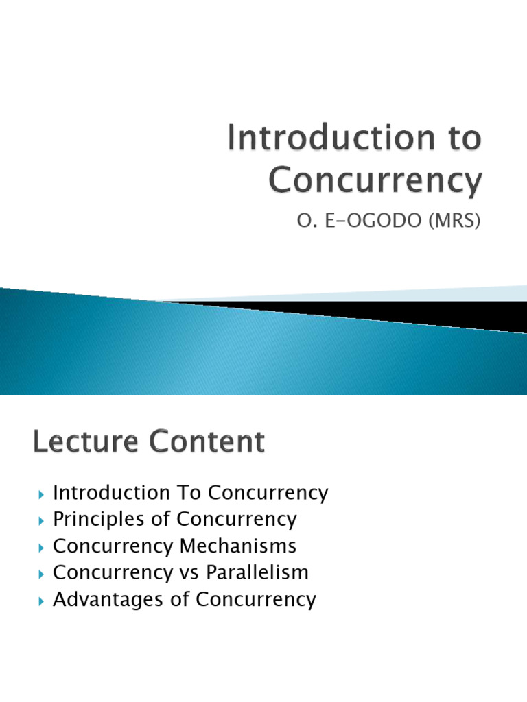 Introduction To Concurrency Lec2 | PDF | Process (Computing) | Thread (Computing)