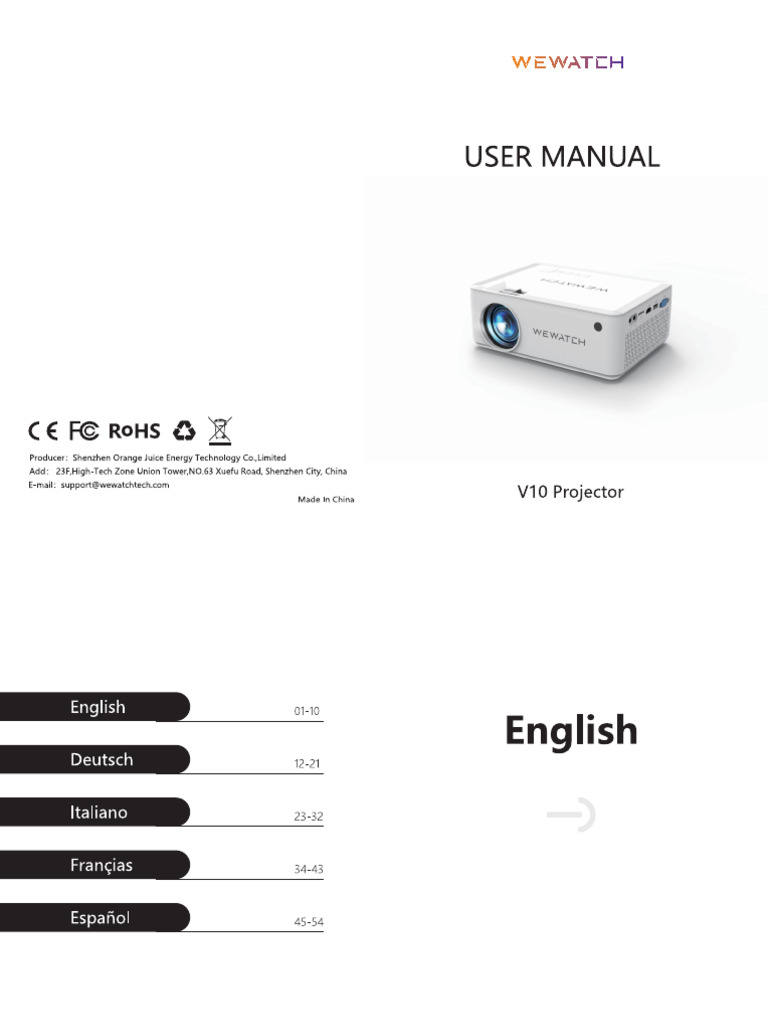 V10 Product Manual | PDF