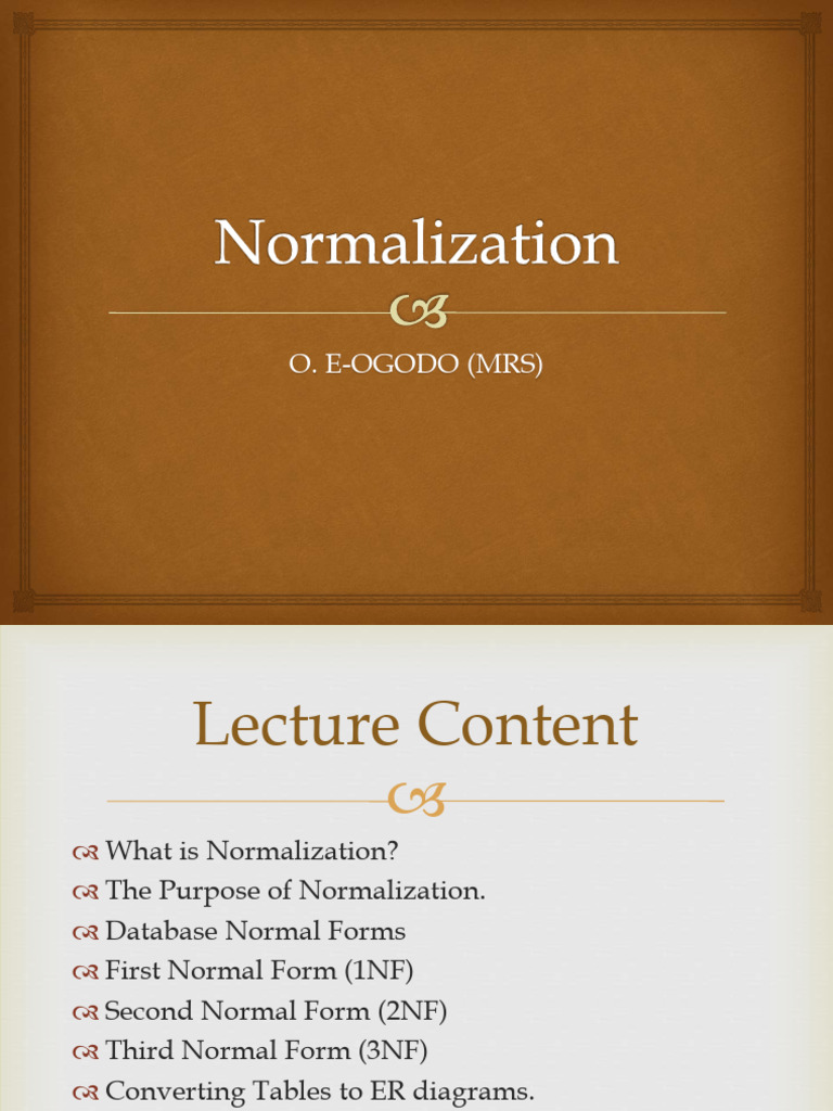 Normalization Lec4 | PDF | Relational Database | Databases Normalization Lec4 | PDF | Relational Database | Databases