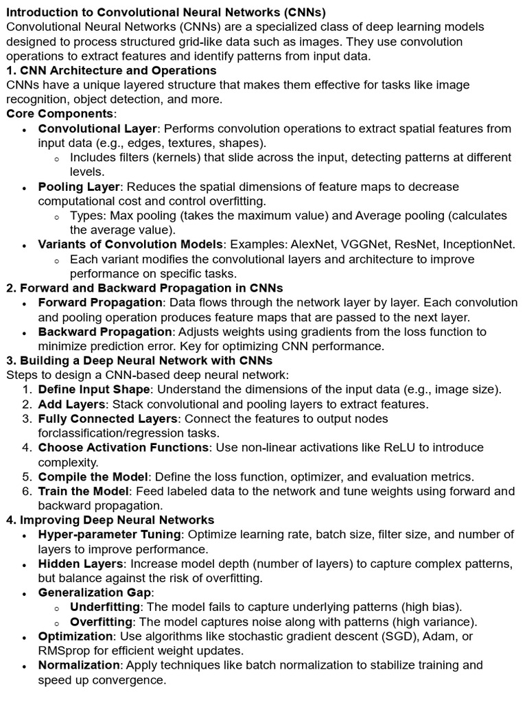 Introduction To Convolutional Neural Networks | PDF | Artificial Neural Network | Deep Learning