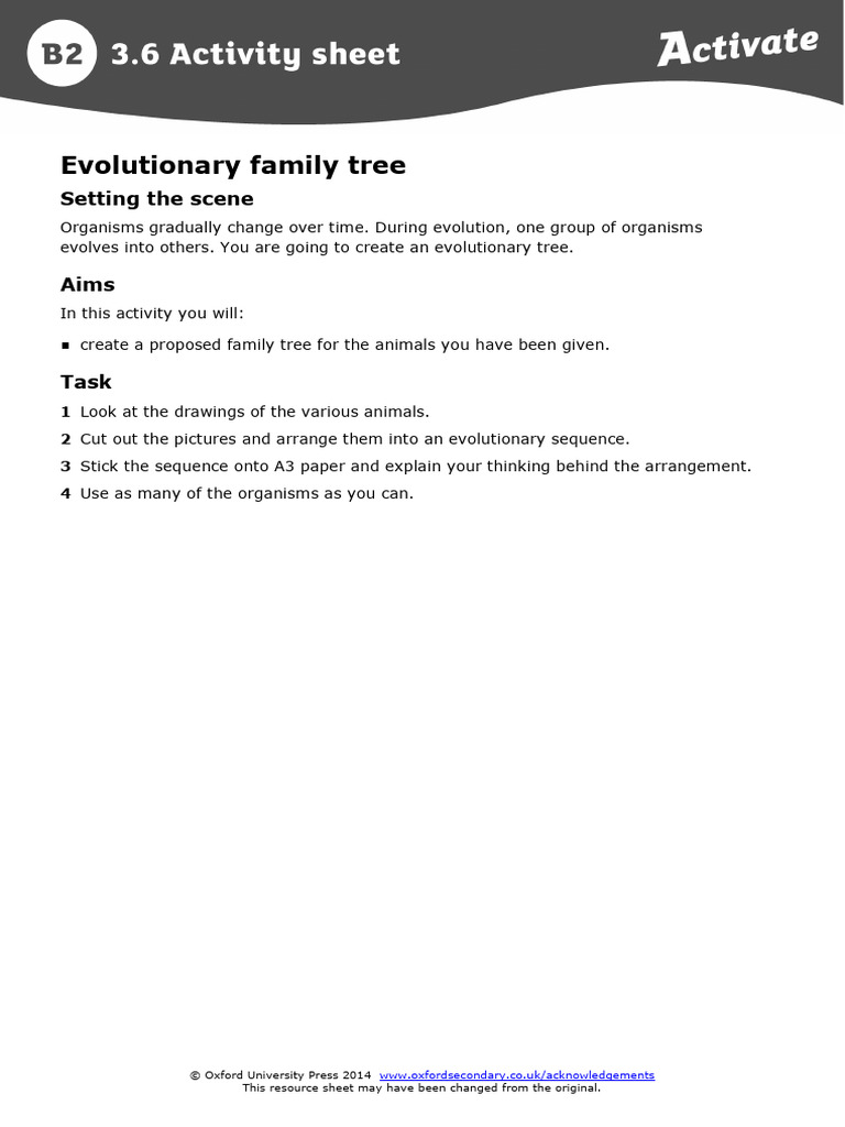 3.6 Evolutionary family tree (Activity) | PDF