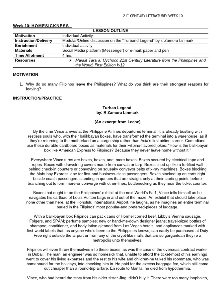 Week10-21st Century Lit. | PDF