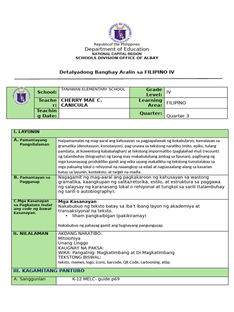 DLP FIL3 WEEK1 DAY1 Q3 | PDF