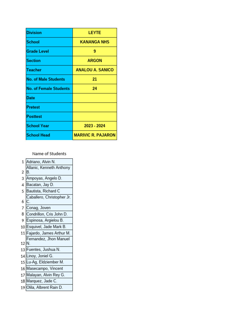 Numeracy Test SY 2023 2024 | PDF