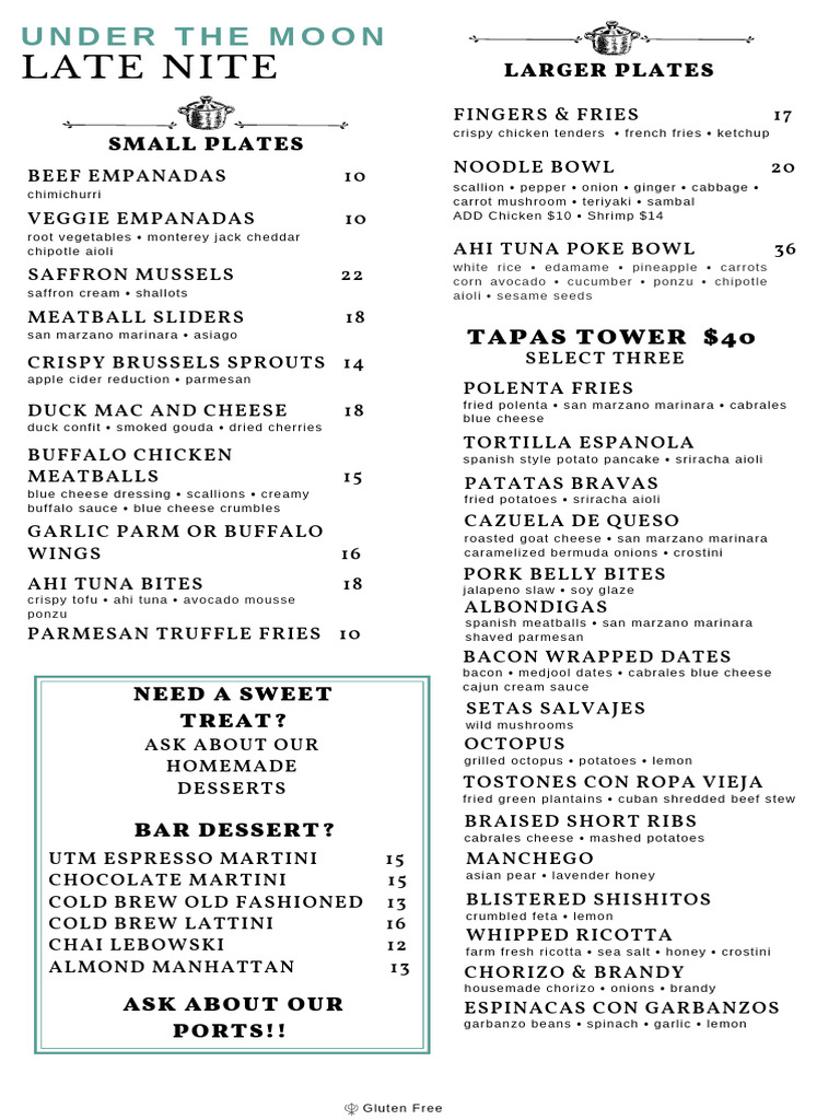 mtZFHIrnR32lhblTHwWq - UTM Late Night Menu Final | PDF | Foods | Cuisine