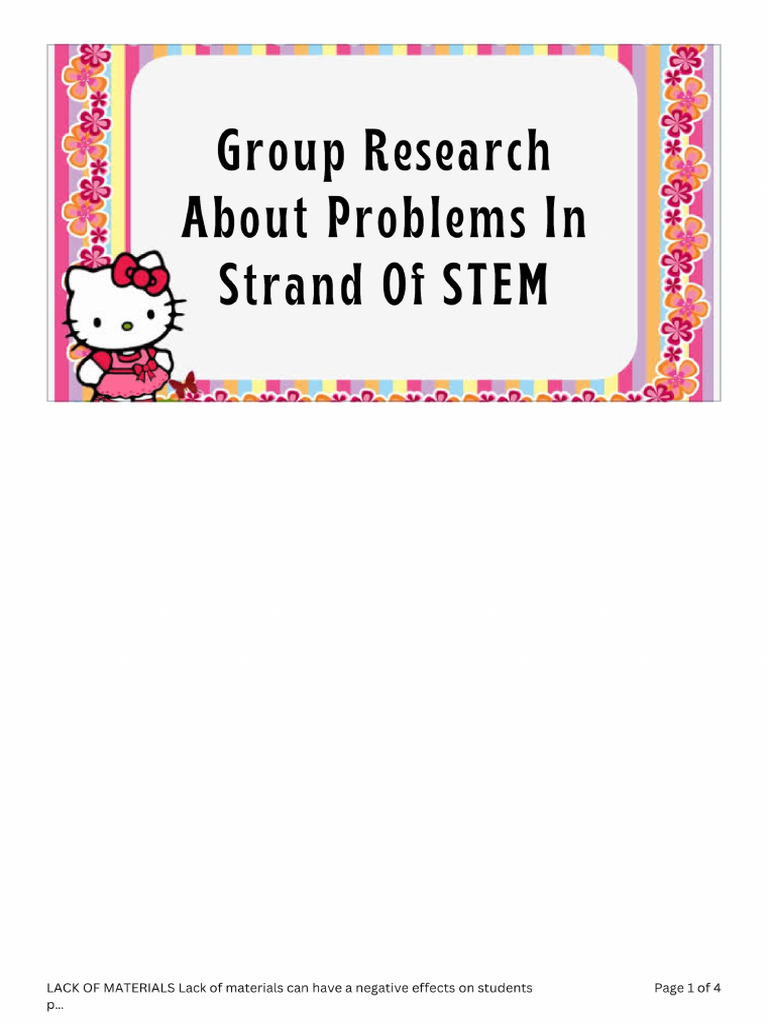 LACK of MATERIALS Lack of Materials Can Have A Negative Effects On ...