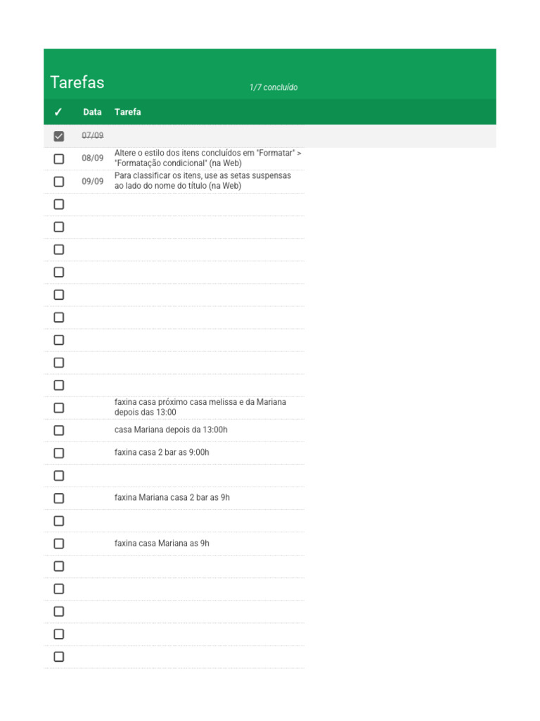 Lista de Tarefas | PDF