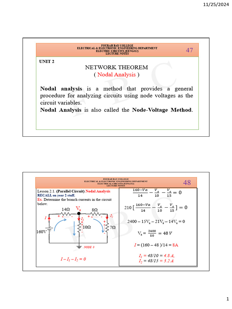 EC Slides Set #3 Network Theorems | PDF | Electrical Impedance | Electronic Engineering