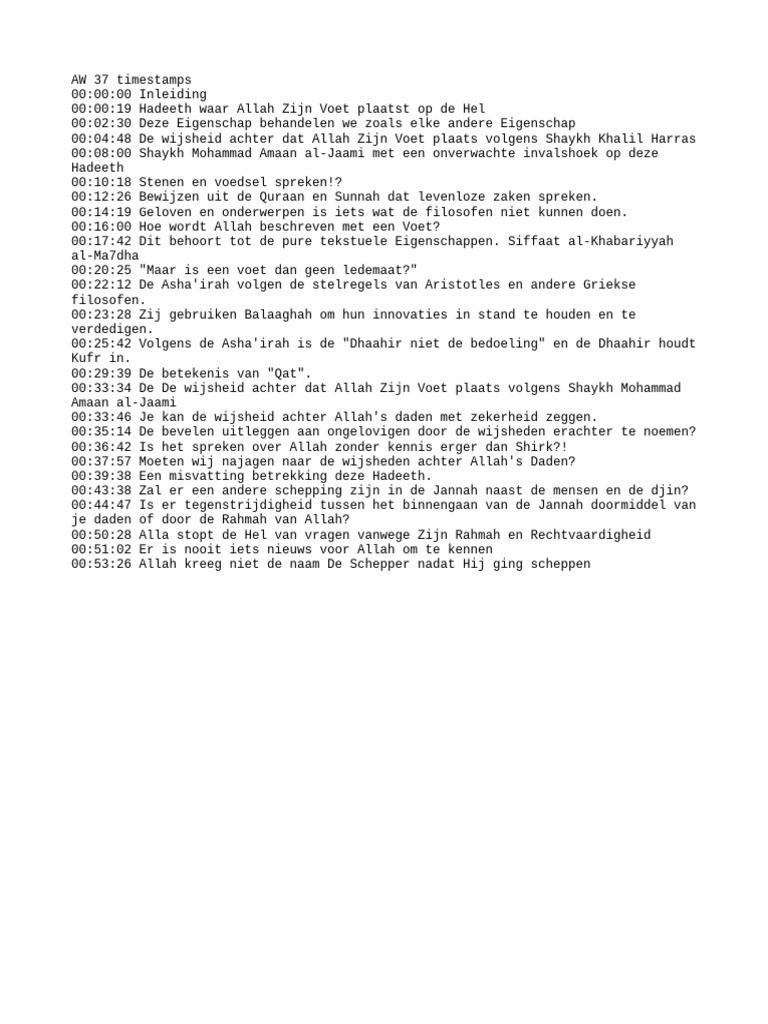 AW 37 Timestamps | PDF