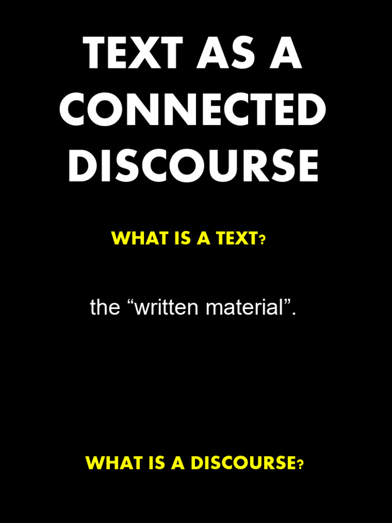 Text As A Connected Discourse | PDF | Narration | Social Exclusion