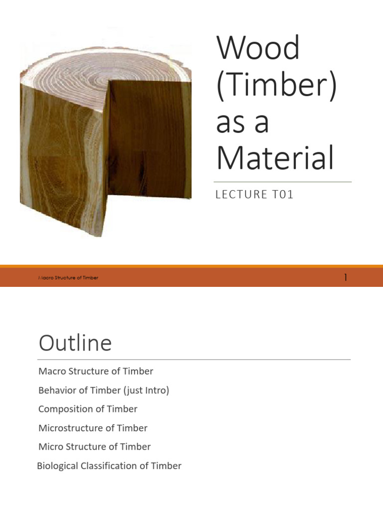 CAE 315 Wood As A Material 2024 Part I | PDF | Wood | Lumber