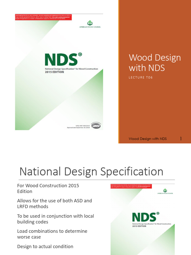 CAE 315 Wood Design With NDS 2024 | PDF