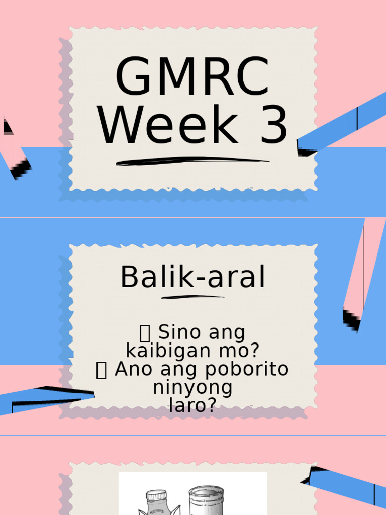 Grade1 GMRC-WK3 | PDF