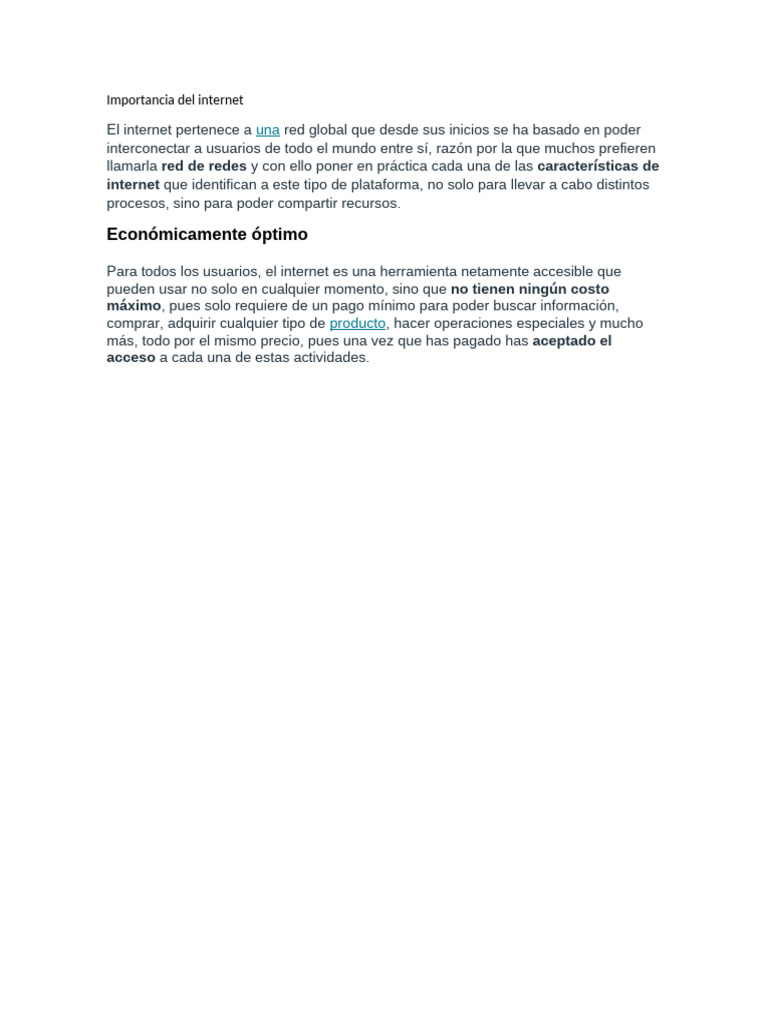 Importancia Del Internet | PDF