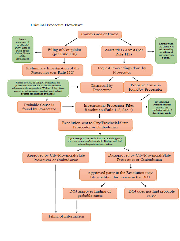 Criminal Procedure Flowchart - Presentation | PDF