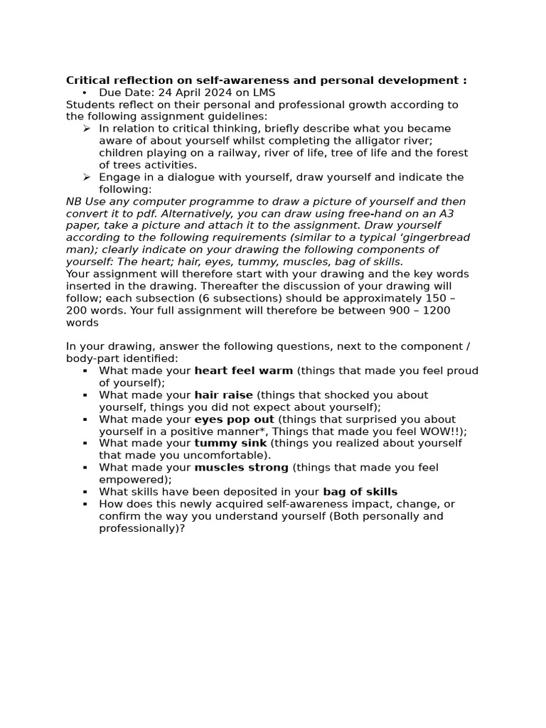 Assignment 2 - Critical Reflection | PDF | Storytelling | Psychology