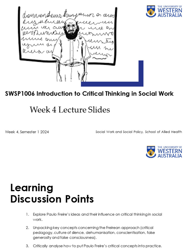 Freire's Critical Thinking in Social Work | PDF | Pedagogy | Liberal ...