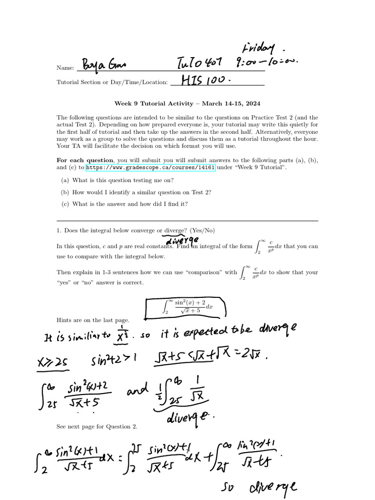 W9-tutorial-handout | PDF | Geometry | Mathematical Analysis