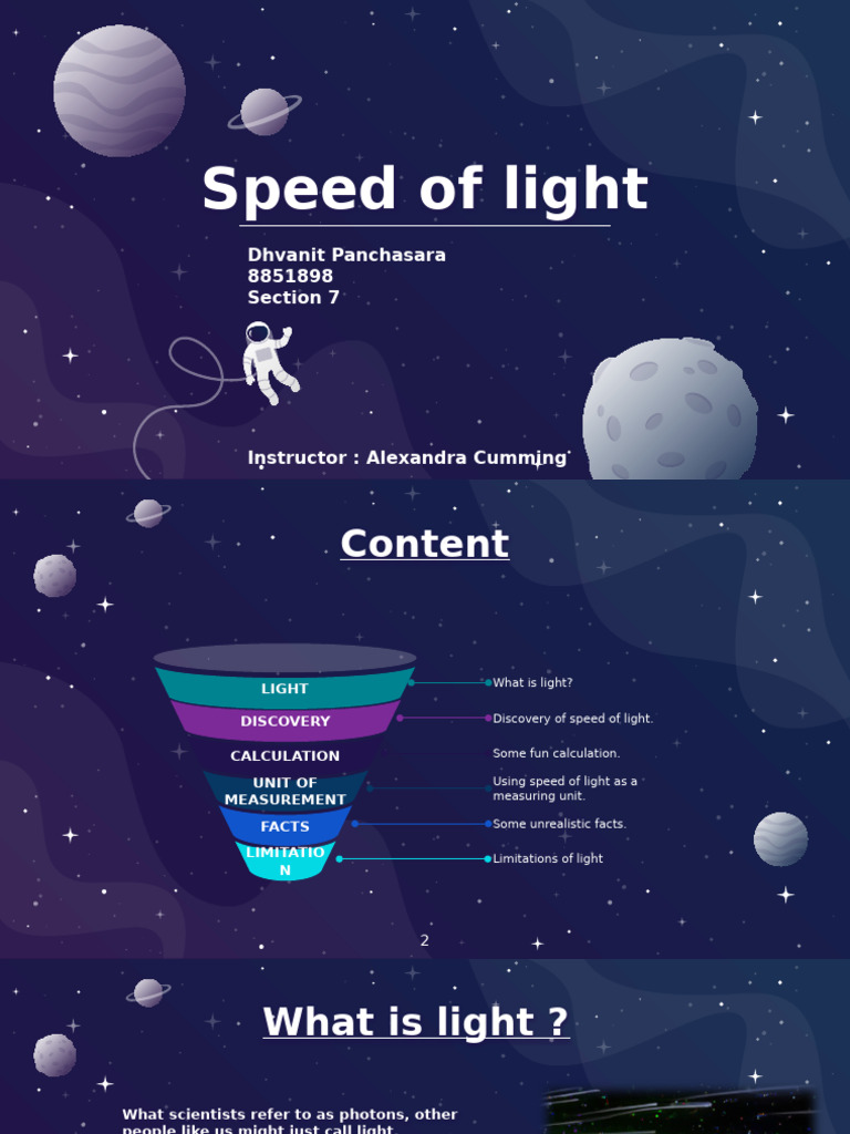 Key Facts on Speed of Light Discovery | PDF | Light | Speed Of Light