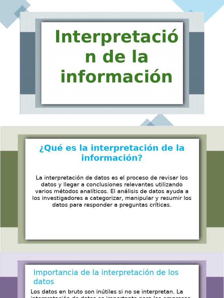 Interpretación de Datos: Guía y Ejemplos | PDF