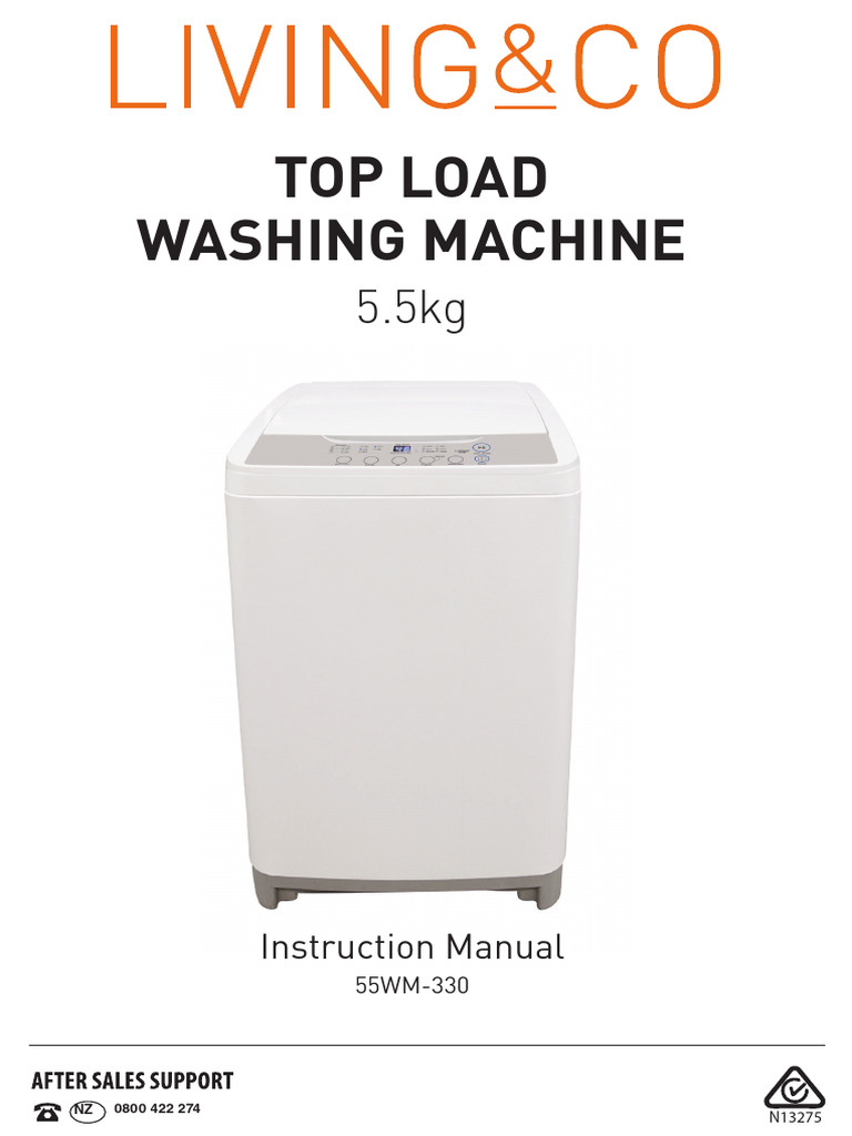 Top Load Washing Machine: Instruction Manual | PDF | Washing Machine ...