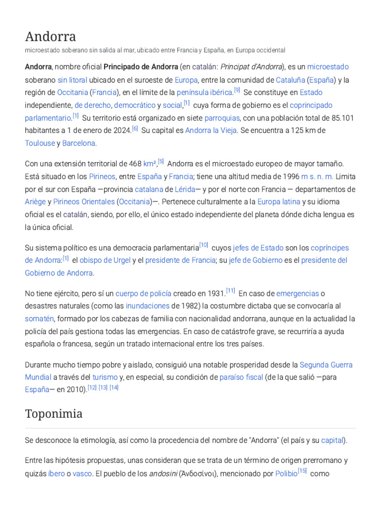 Andorra - Wikipedia, la enciclopedia libre | PDF | Judicaturas