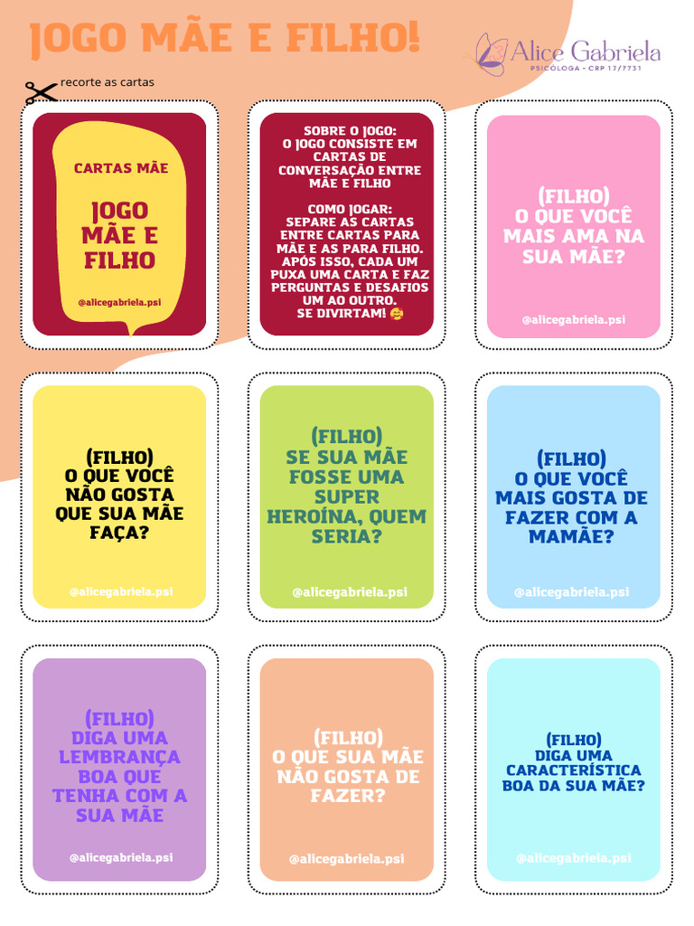 Folha de Cartas Mãe e filho! | PDF
