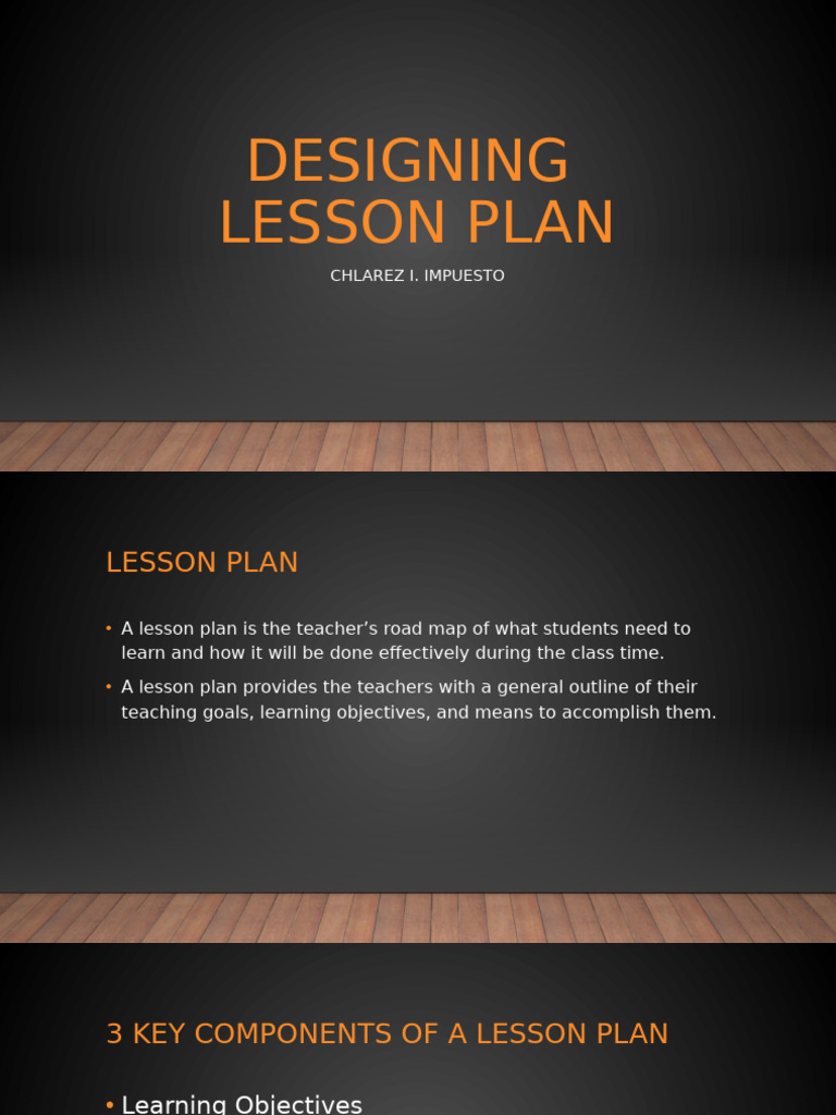 Designing Lesson Plan | PDF