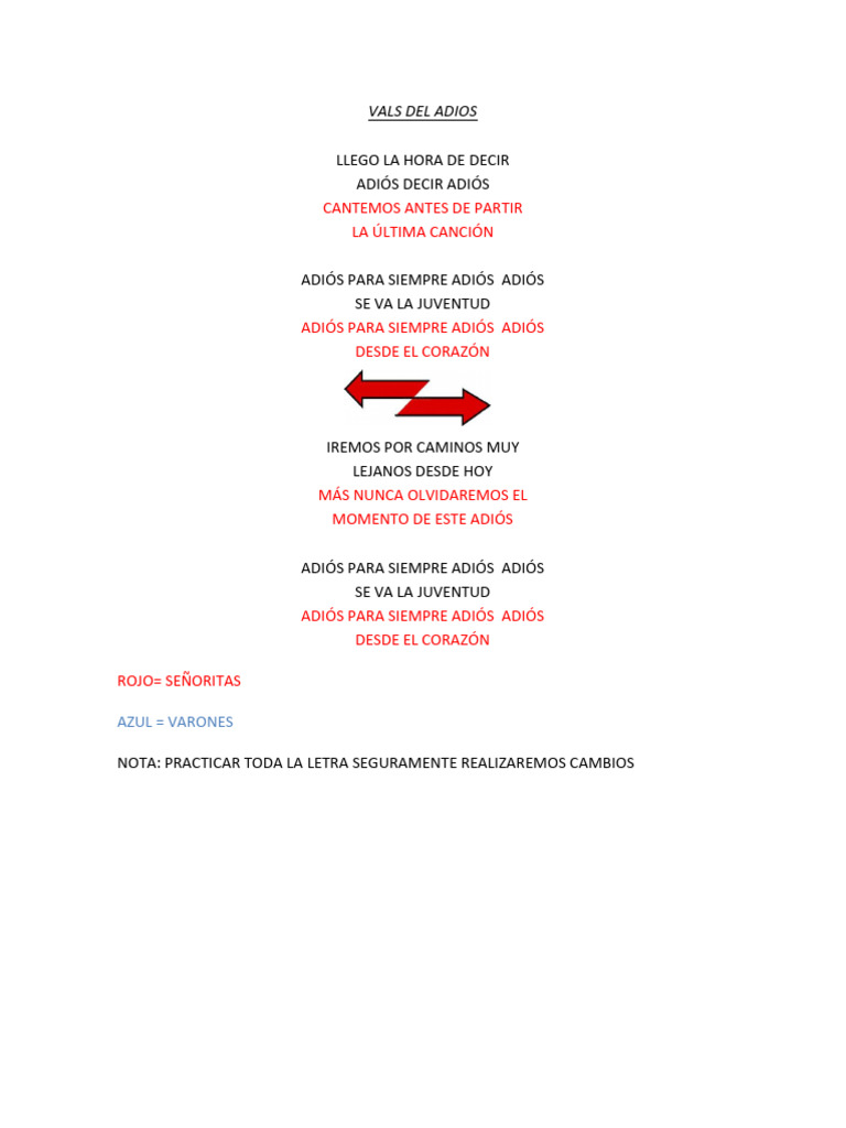 Vals del Adiós: Letra y Significado | PDF