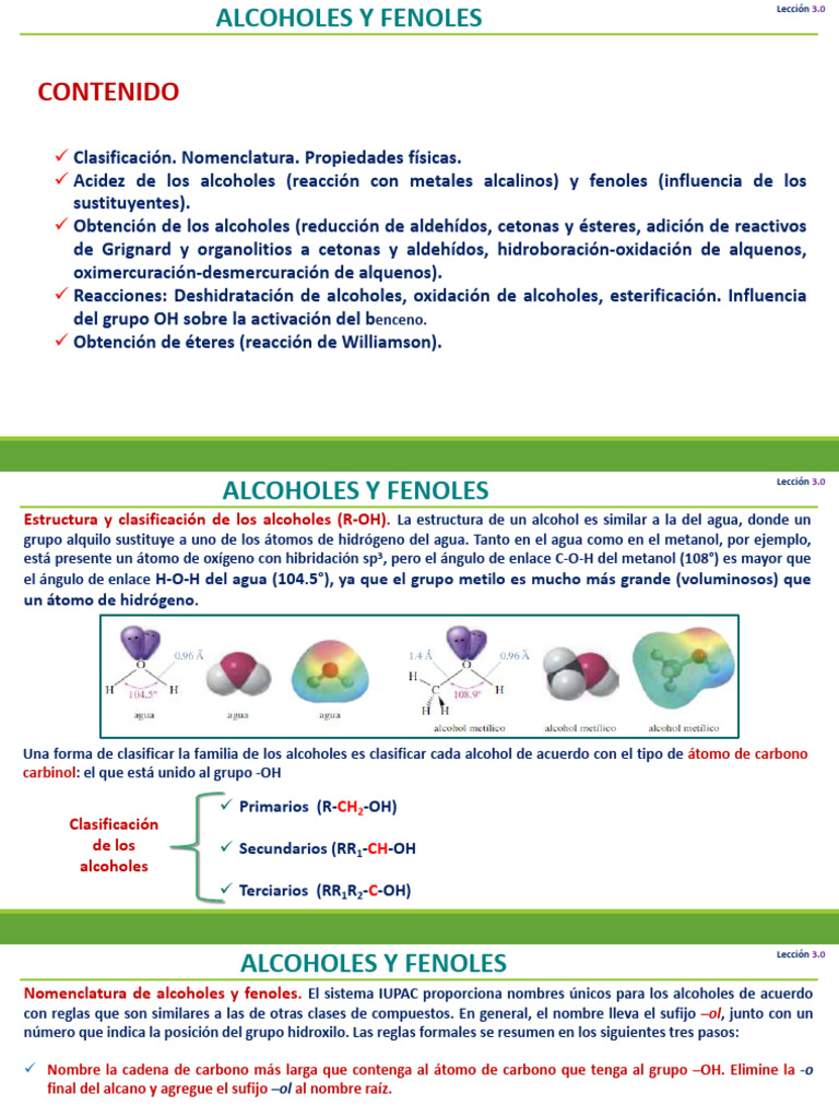 Alcoholes y Felones | PDF | Ester | Éter