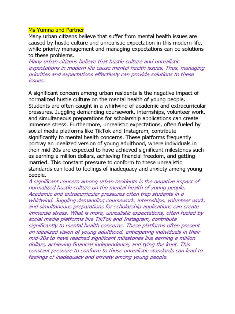 Multi Idea Paragraphs | PDF | Mental Health | Stress (Biology)