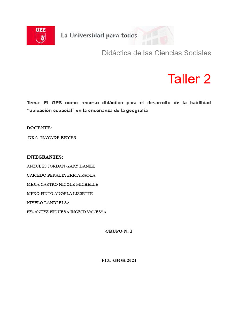 Taller 2 Sociales Linea Ecuatorial | PDF | Mapa | Evaluación