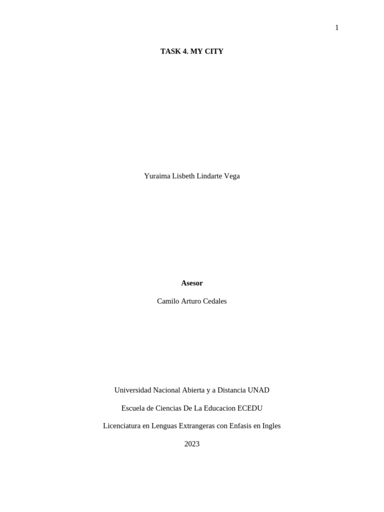 Task 4 - Yuraima Lisbeth Lindarte Vega | PDF