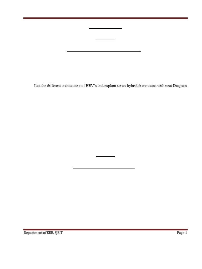 EVT - 21EE734 - Question Bank - Final | PDF | Electric Vehicle ...