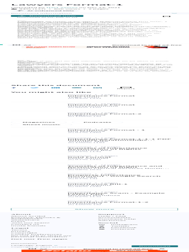 Lawyers Format-1 PDF Lawyer | PDF | Scribd | Online Services