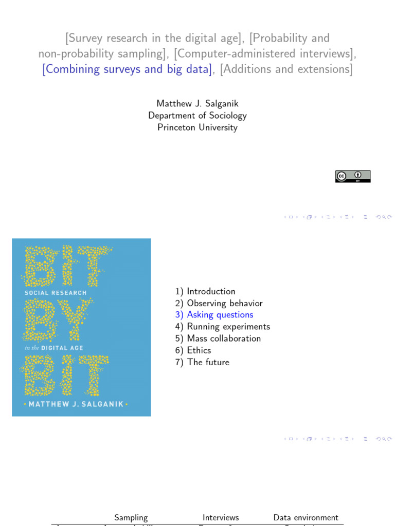 04 Combining Surveys and Big Data | PDF | Sampling (Statistics) | Big Data